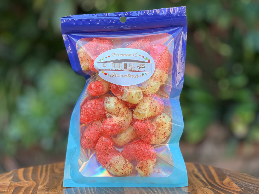 Peach Puffs Enchilados Freeze Dried Candy - 1.9oz – Farmer K Homestead